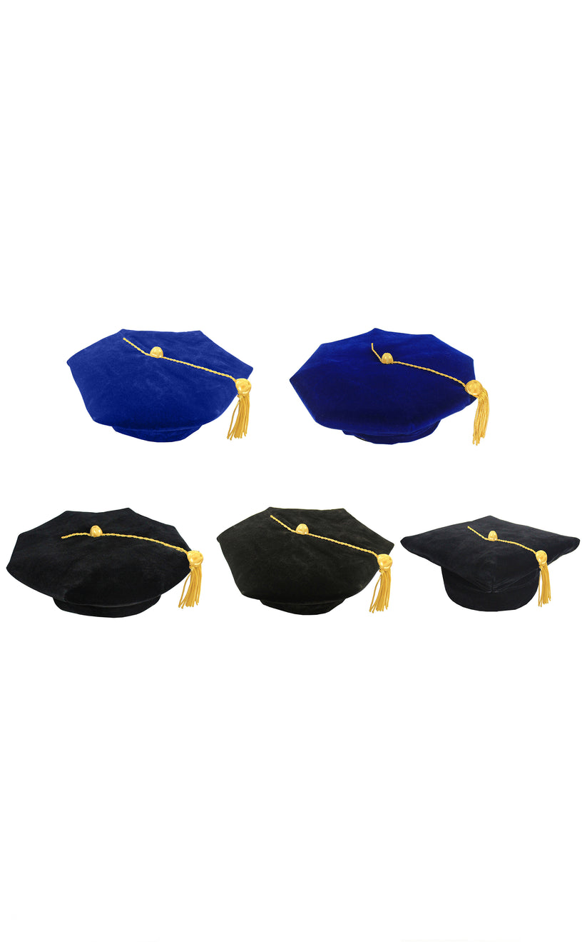 Deluxe Doctoral Graduation Tam with Tassel in Various Colors(4/6/8 ...