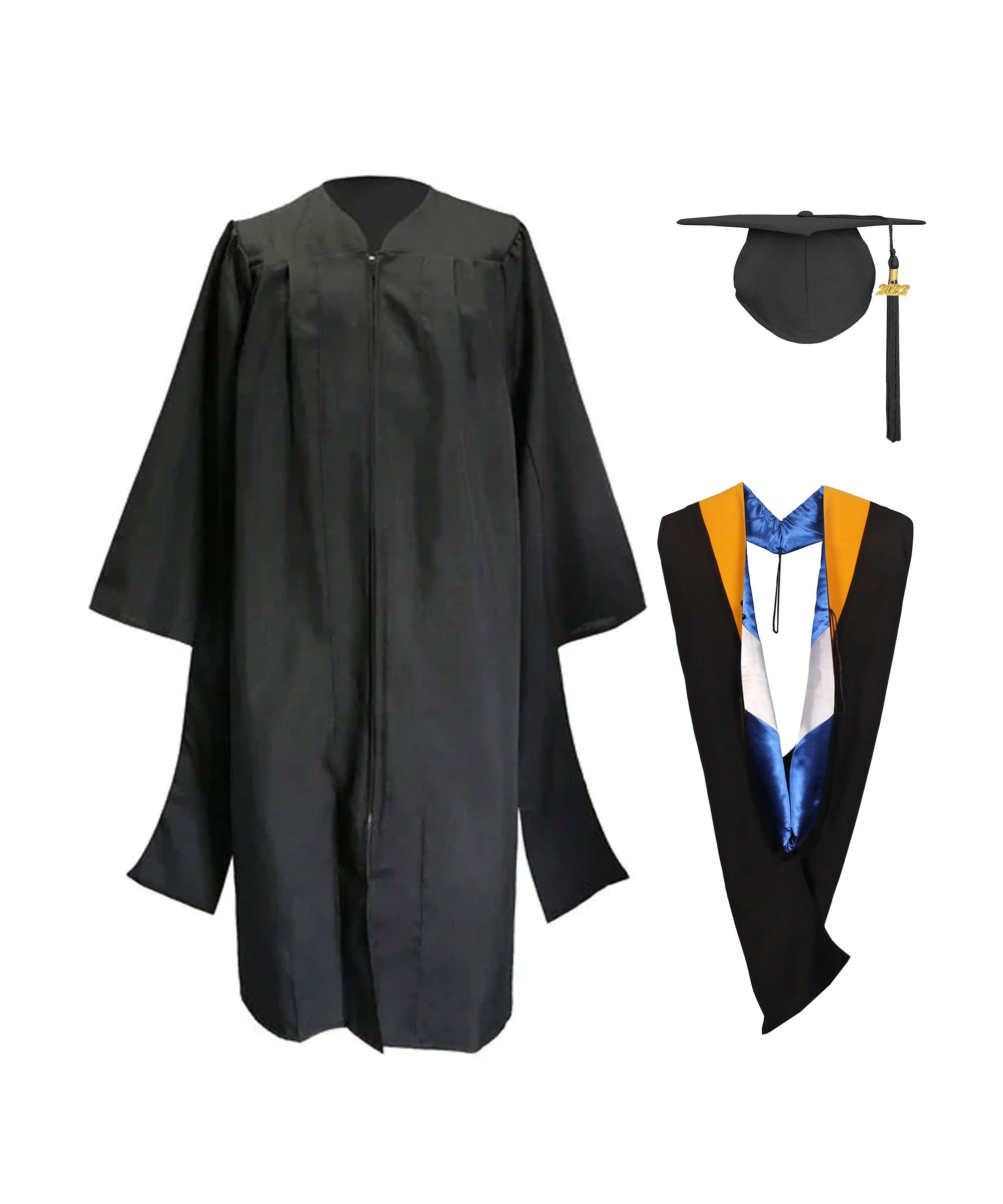 Classic Master Graduation Gown & Colorful Hood | University Regalia ...