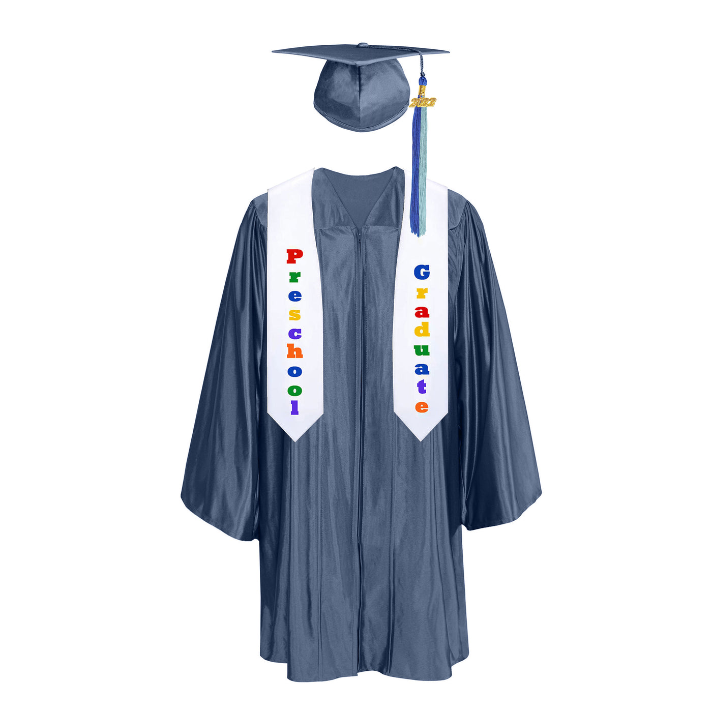 Preschool Kindergarten Kids Graduation Gowns and Caps with Colorful ...