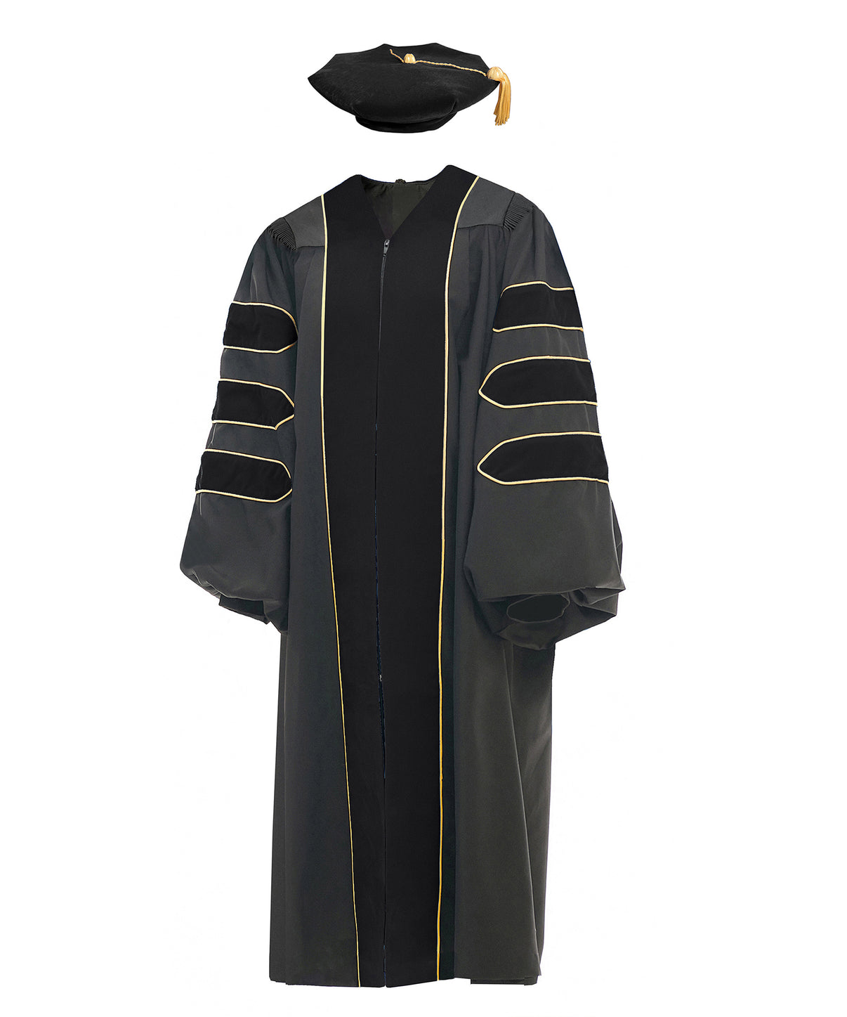 Deluxe Doctoral Graduation Gown / Doctoral Tam Package Rich in Color ...